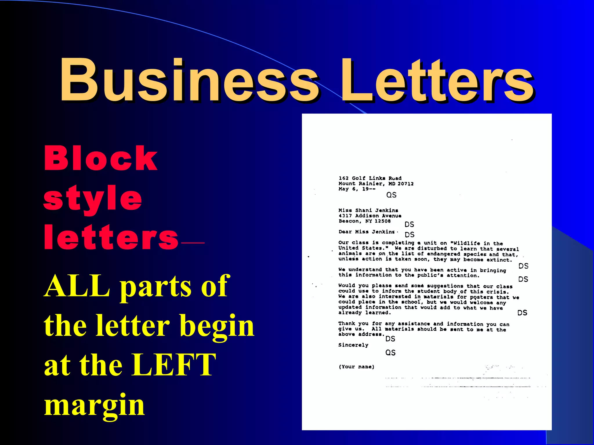 Chapter 2 business letters | PPT