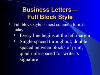 Chapter 2 business letters | PPT