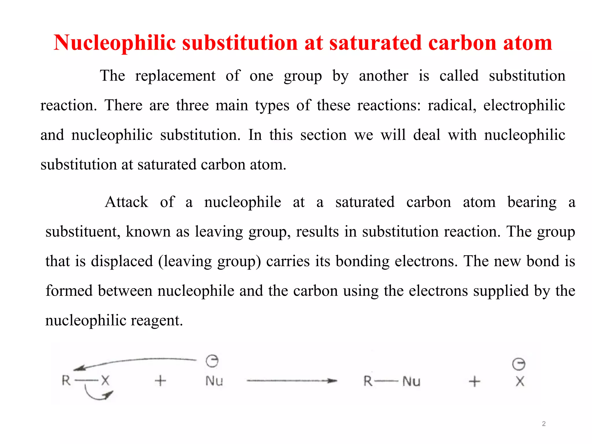 Nucleophilic substitution reactions | PPT