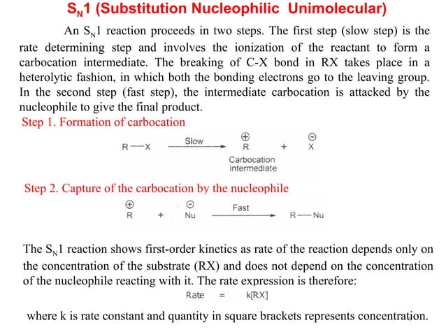 Nucleophilic substitution reactions | PPT