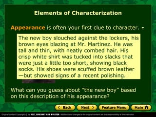 Chapter 2 characterization powernotes | PPT