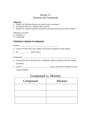 Chemistry - Chp 2 - Matter and Change - Notes | PDF