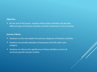 Chapter 2 Classification of Business IGCSE | PPTX