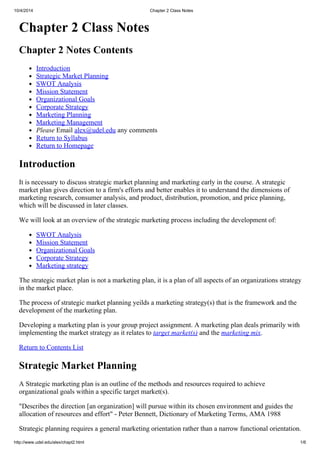 Chapter 2 class notes | PDF