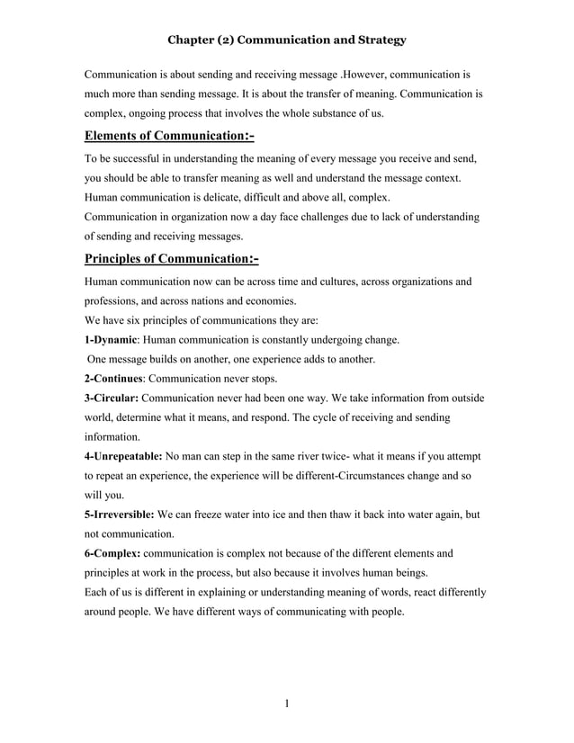 Chapter 2 communication_and_strategy | PDF