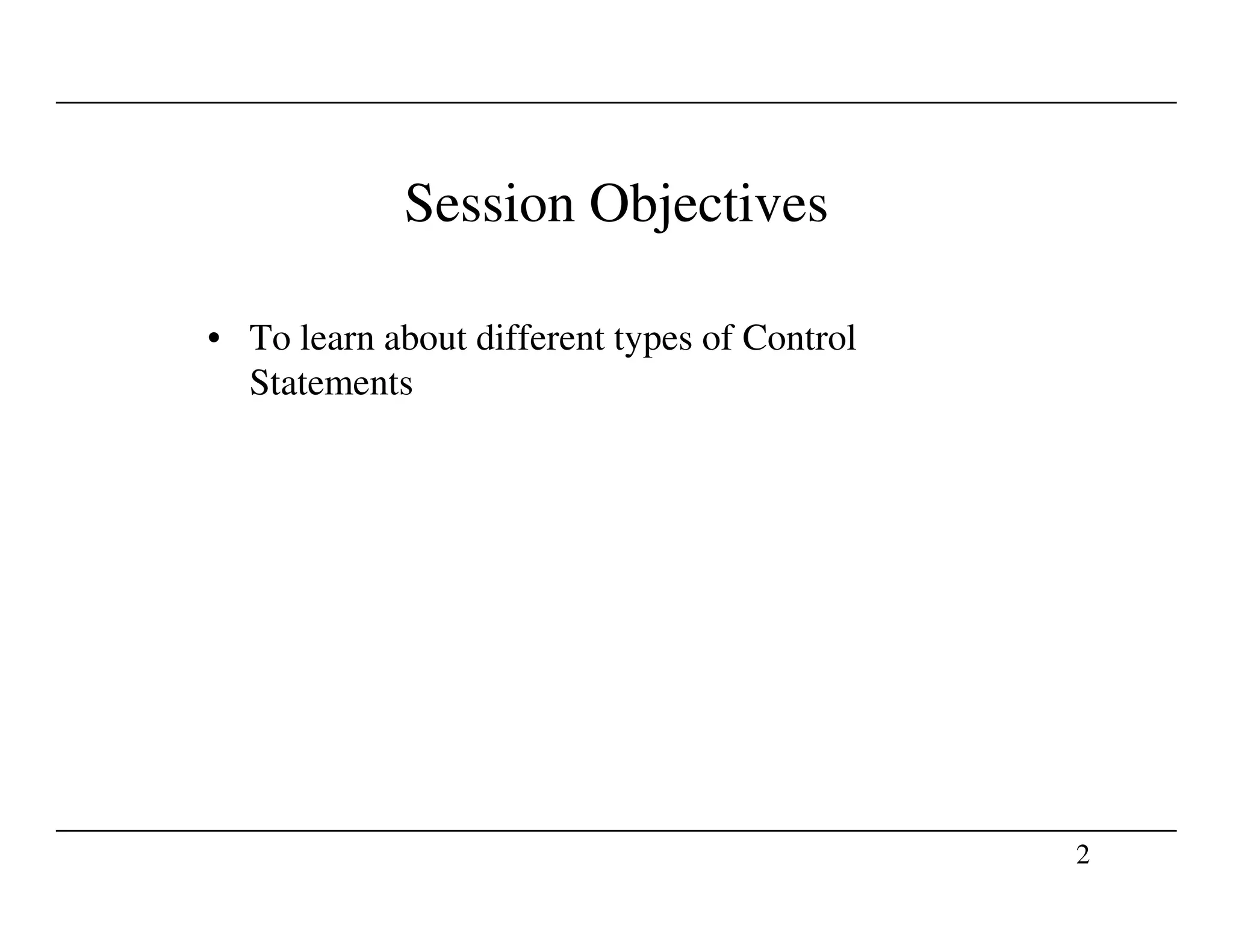 control statement | PPT
