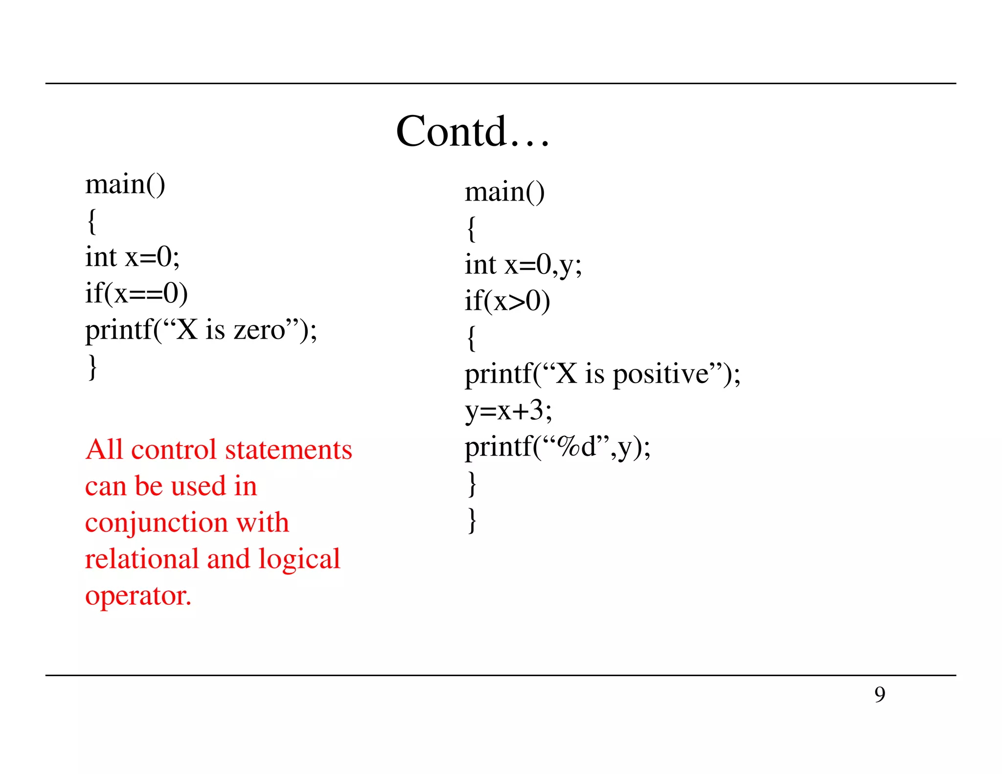control statement | PPT