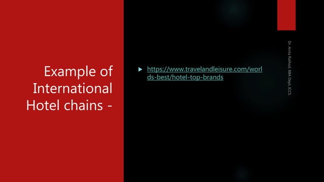 Components of Hotel Industry | PPTX | Hotels and Motels | Travel Type