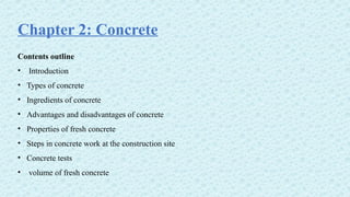 Concrete Ingredients, and concrete making process .pptx