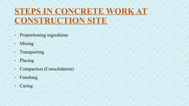 Concrete Ingredients, and concrete making process .pptx