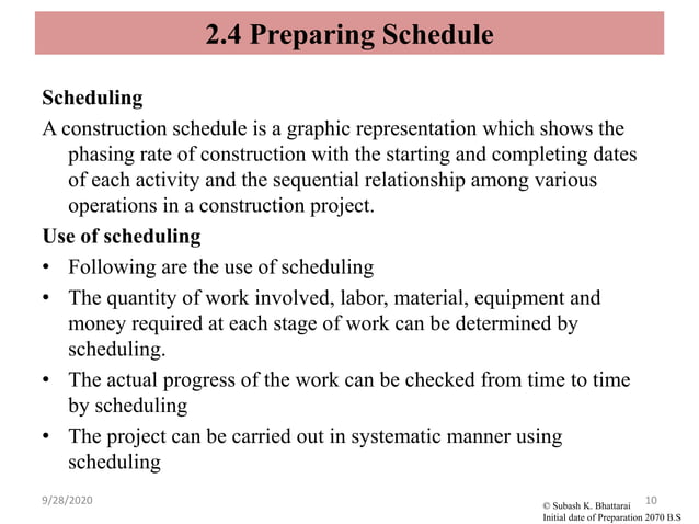 Chapter 2 construction project planning and scheduling | PPT