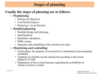 Chapter 2 construction project planning and scheduling | PPT