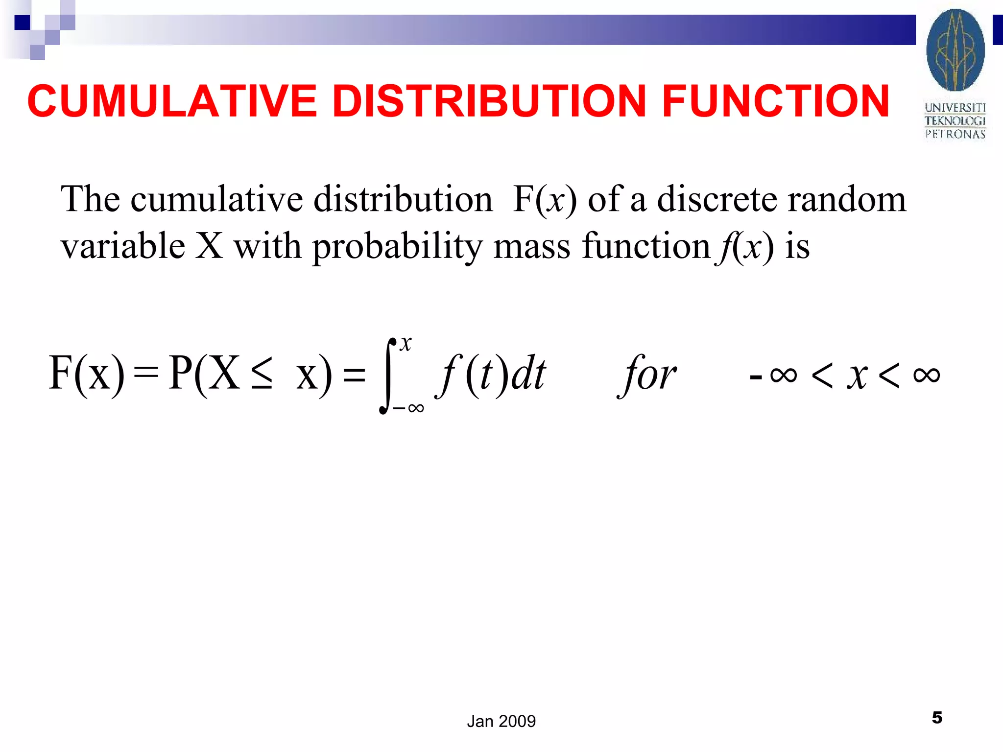 Chapter 2 continuous_random_variable_2009 | PPT Chapter 2 continuous_random_variable_2009 | PPT