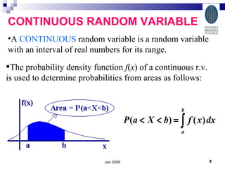 Chapter 2 continuous_random_variable_2009 | PPT