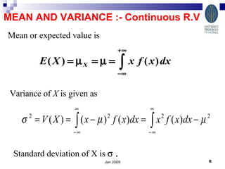 Chapter 2 continuous_random_variable_2009 | PPT