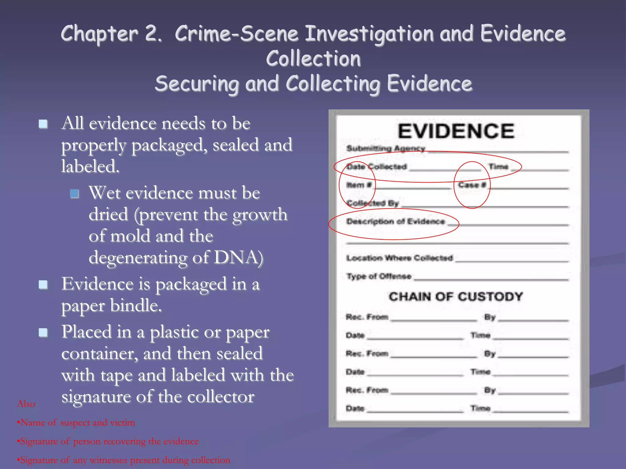 CSI and Evidence Collection | PPTX