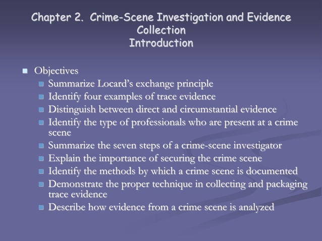 CSI and Evidence Collection | PPT