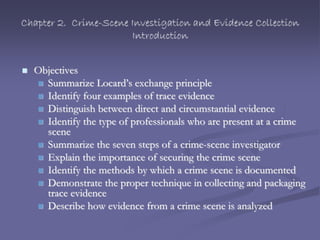Chapter 2 Crime Scene Investigation | PPTX