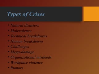 Chapter 2 (crisis management) | PPT