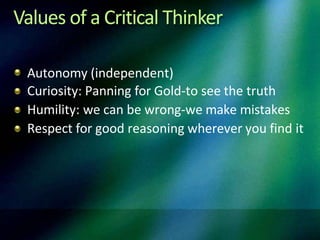 Chapter 2 critical thinking is a social activity | PPT