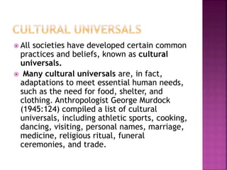Cultural Universals