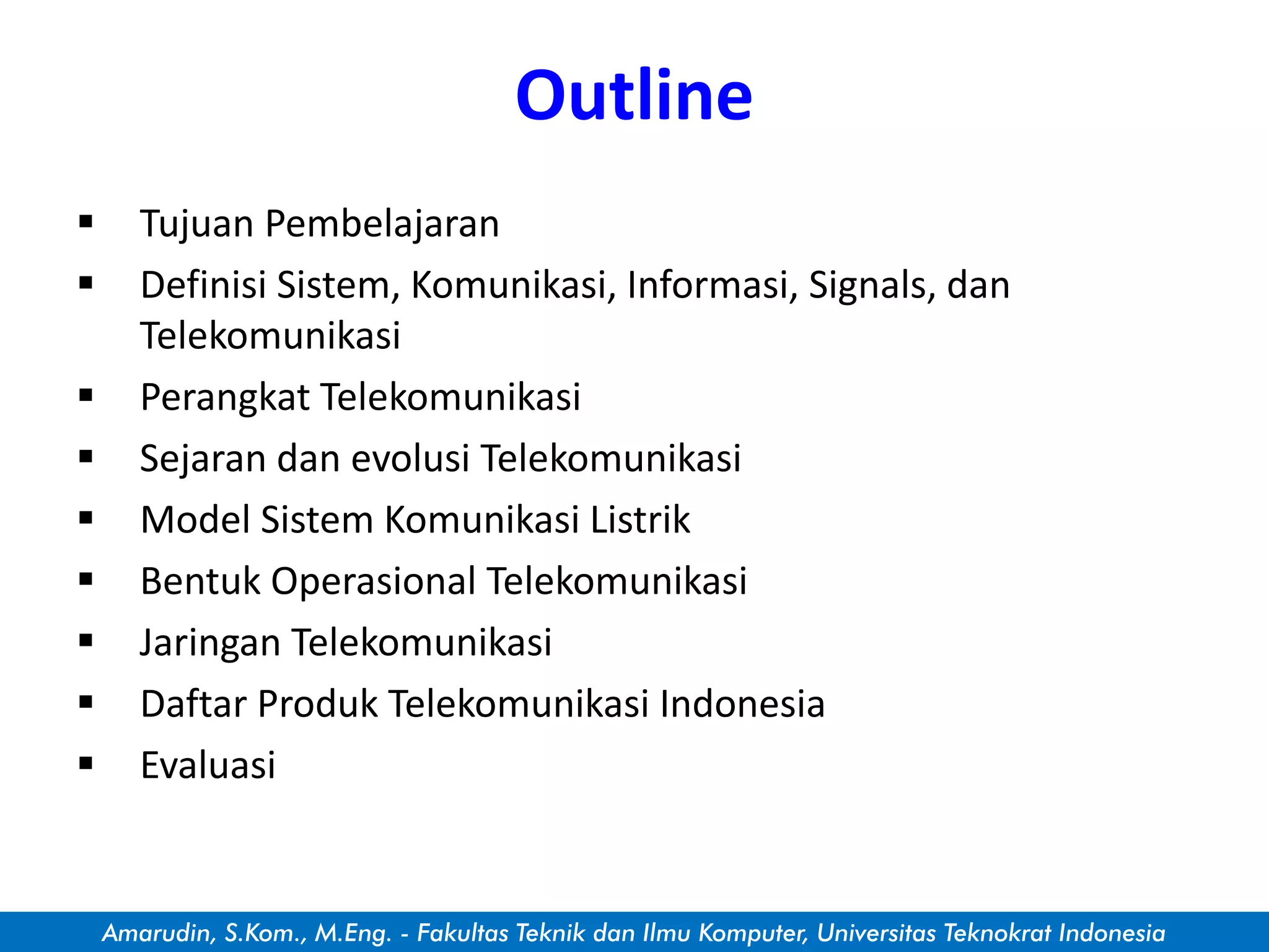 Chapter2 Dasar Sistem Telekomunikasi | PDF