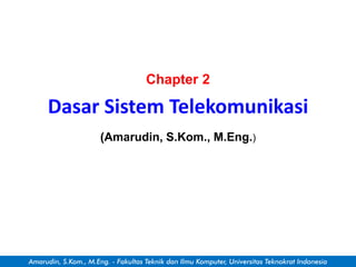 Chapter2 Dasar Sistem Telekomunikasi | PDF
