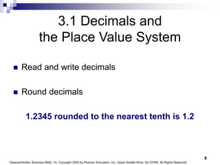 Chapter 2 decimal.ppt | Stocks and Bonds | Personal Investing
