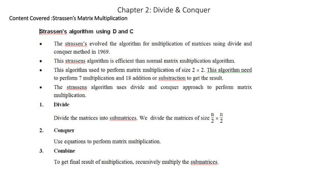 Chapter 2 divide & conquer | PPT