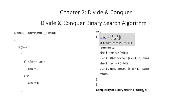 Chapter 2 divide & conquer | PPT
