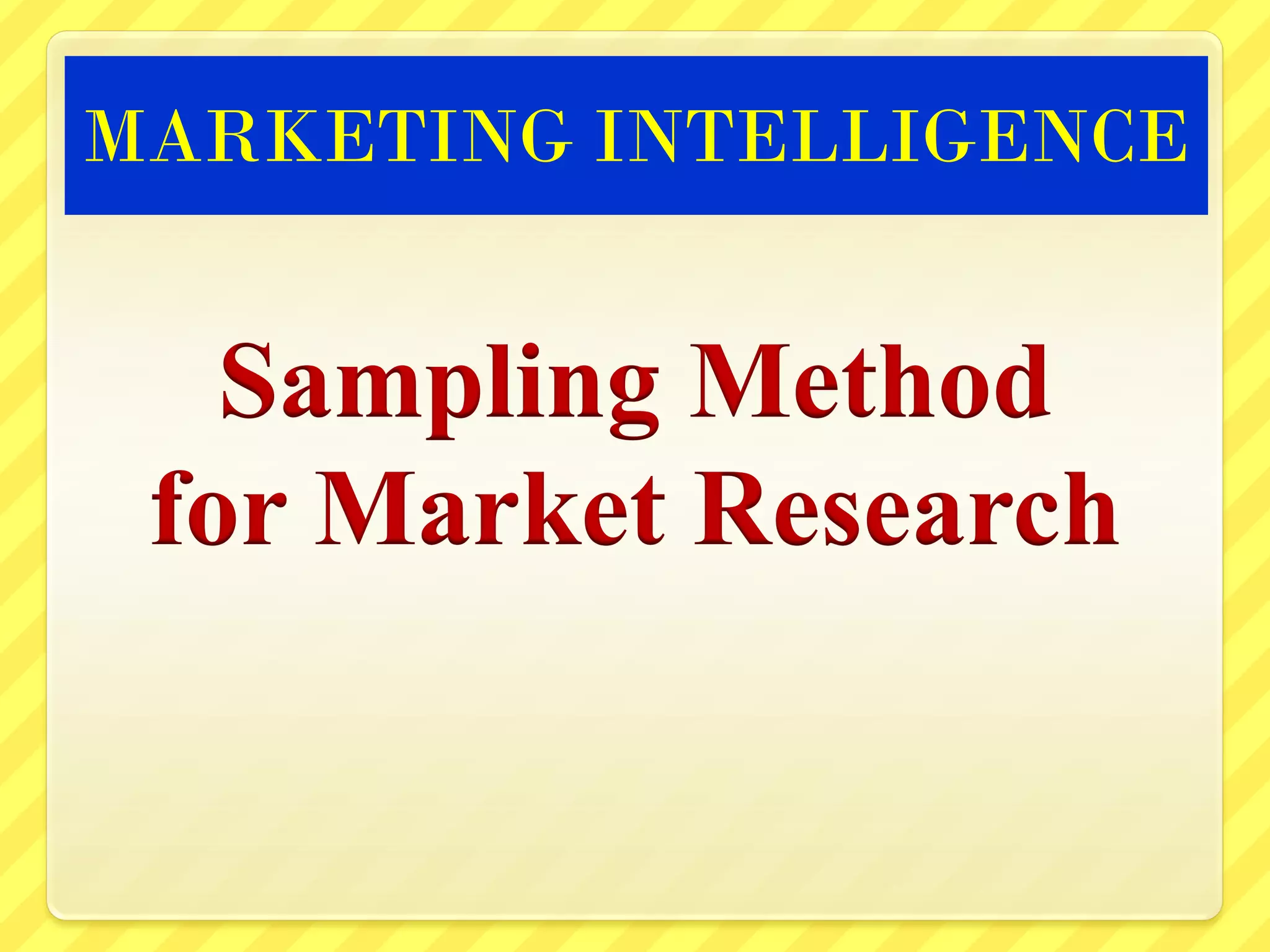 Market research-sampling method | PPT