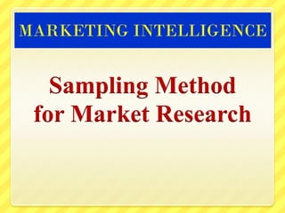 Market research-sampling method | PPT