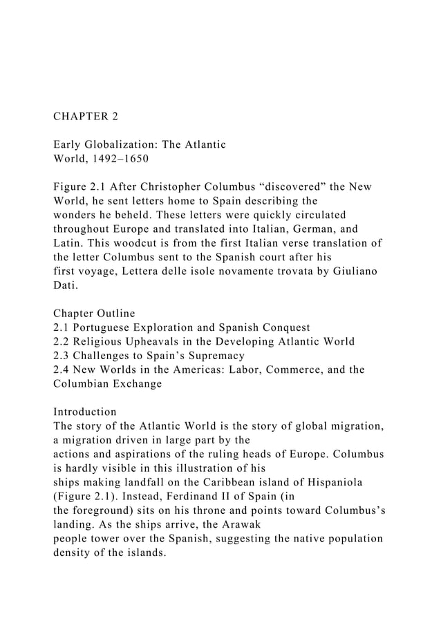 CHAPTER 2Early Globalization The AtlanticWorld, 1492–16.docx