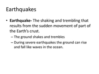 Chapter 2 earthquakes and volcanoes | PPTX