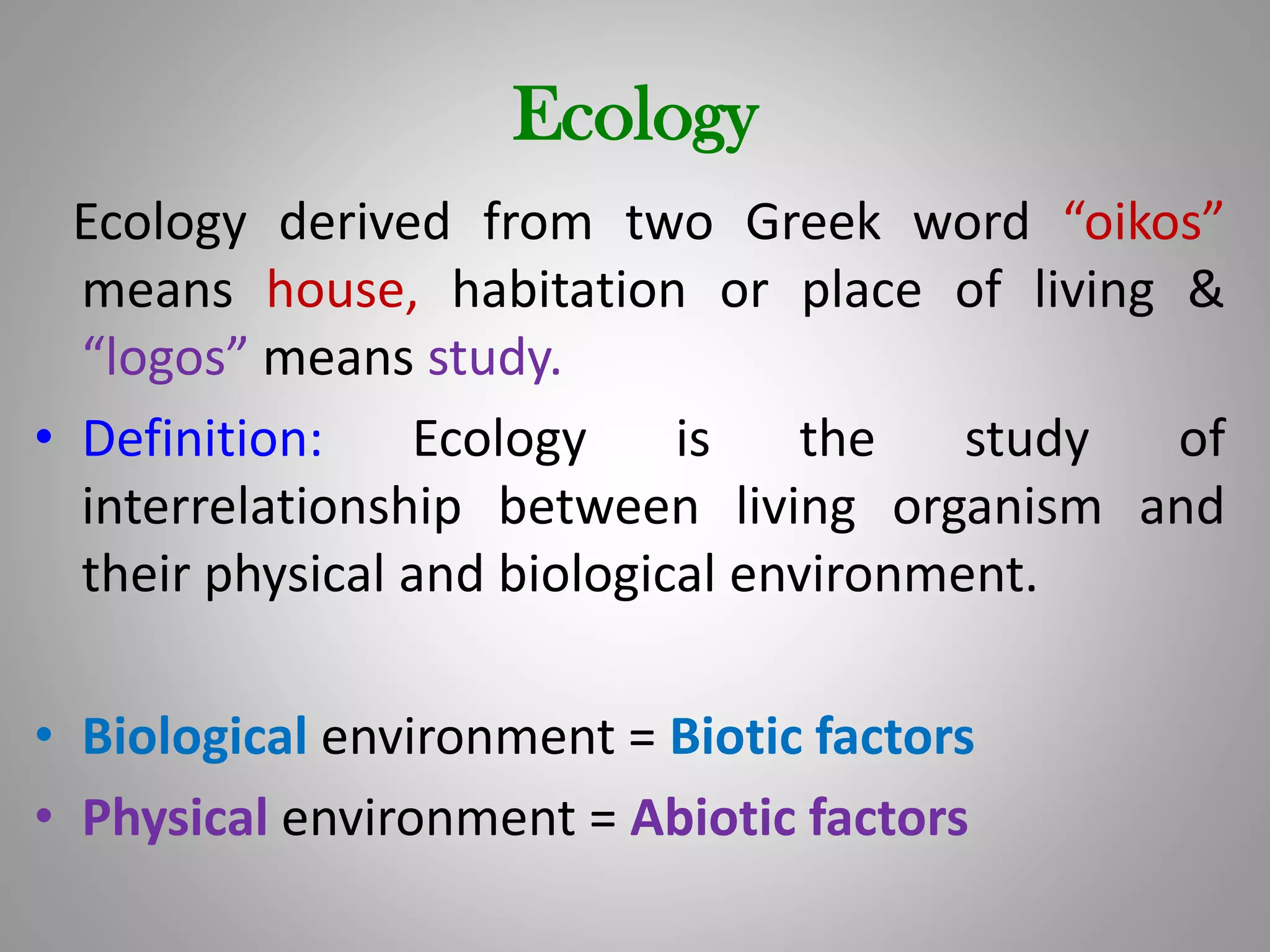 Ecology and Ecosystem | PDF