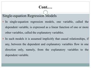 Comprehensive Guide to Regression Analysis in Econometrics | PDF
