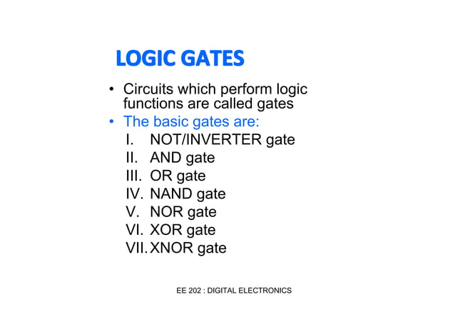 Chapter 2 ee202 boolean part a | PPT
