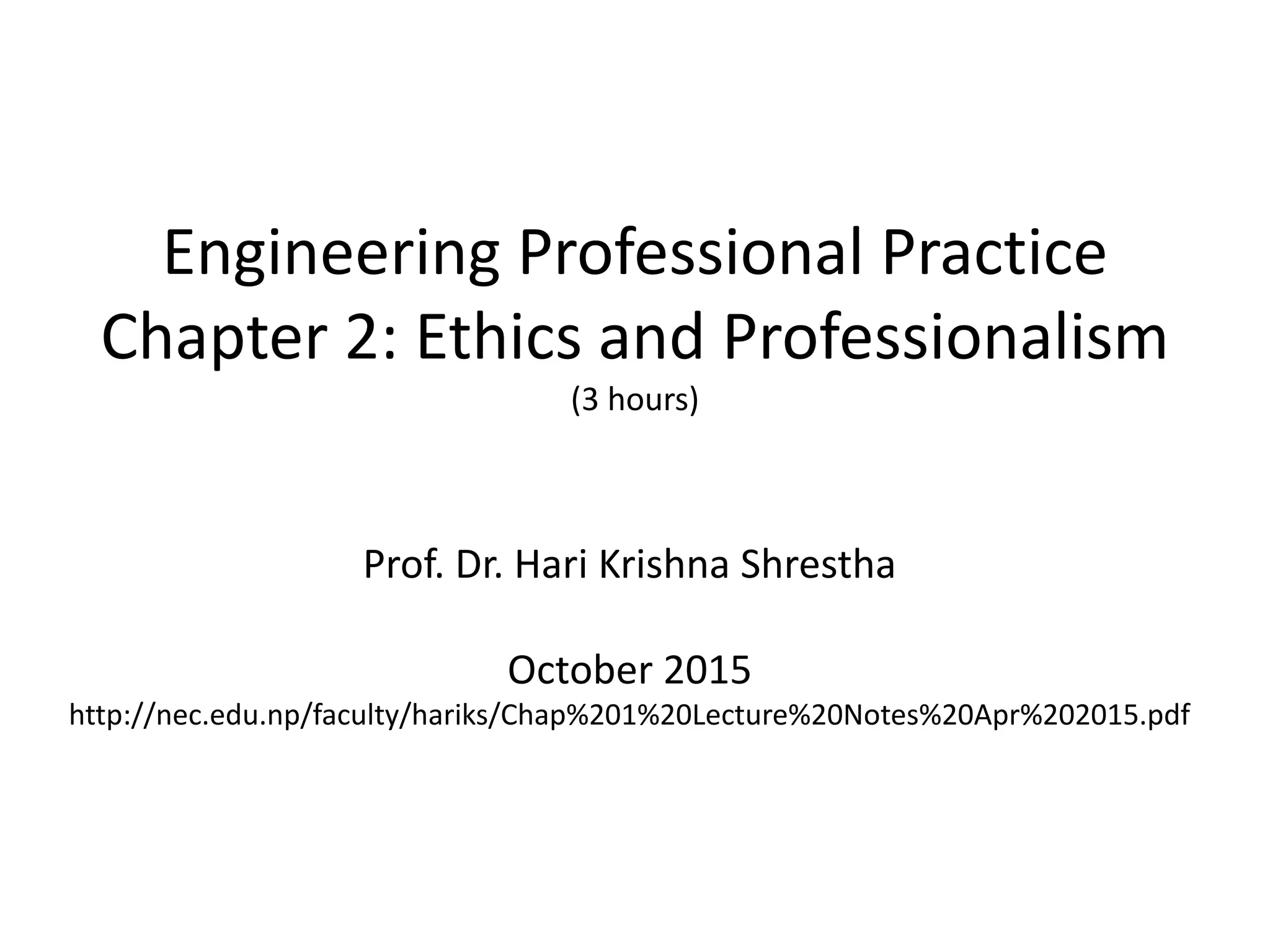 Chapter 2 Ethics and professionalism | PDF