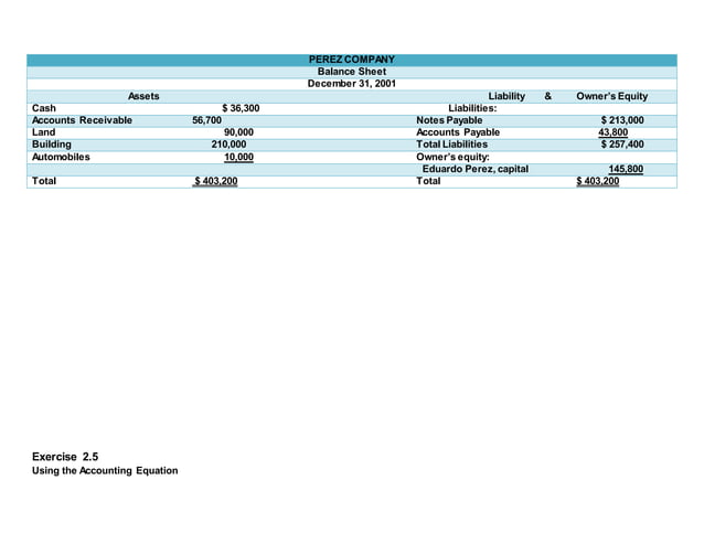 Chapter 2 Basic Financial Statements exercise and solutions | DOCX
