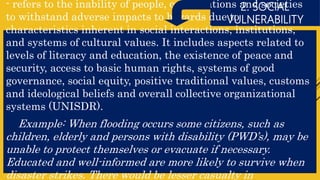 Chapter 2 (exposure & vulnerability) | PPTX