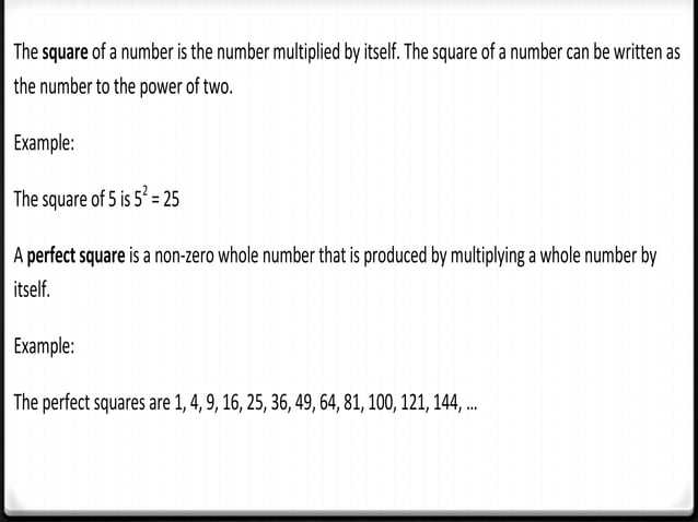 Chapter 2 Squares, Square roots, Cubes and Cube roots | PPTX | Science