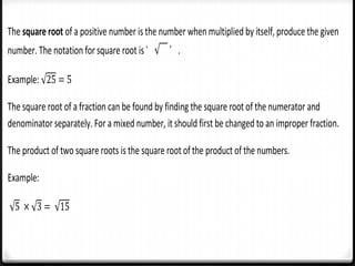 Chapter 2 Squares, Square roots, Cubes and Cube roots | PPTX