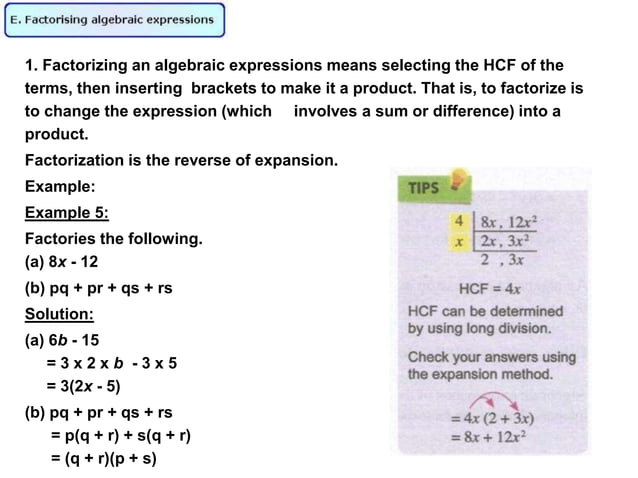 Chapter 2_ Factorization & Algebraic Fractions F2.pptx | Physics | Science