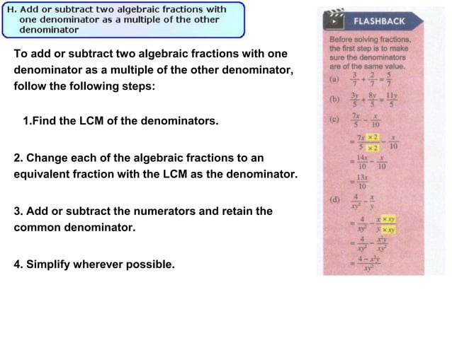 Chapter 2_ Factorization & Algebraic Fractions F2.pptx | Physics | Science