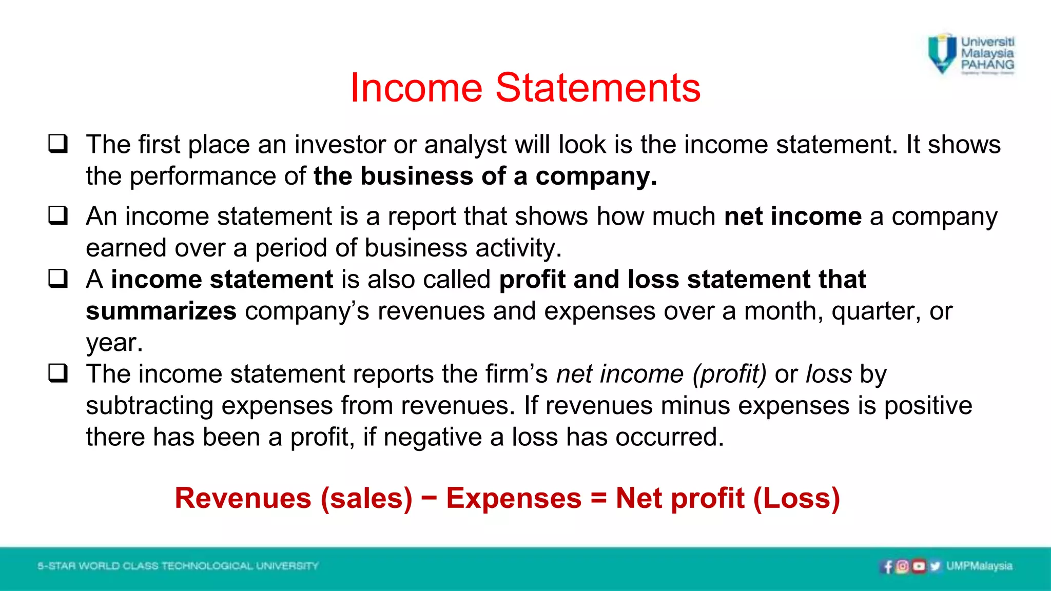 Chapter 2 Financial Statements.ppt | Stocks and Bonds | Personal Investing