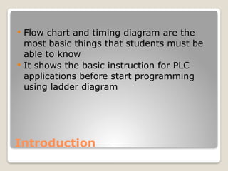 Chapter 2- Study about Flow Chart before We learn about PLC | PPTX