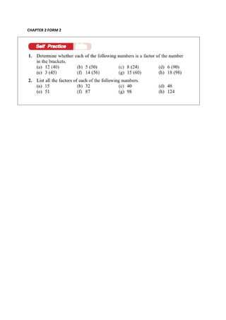CHAPTER 2 FORM 2 MATHS 2.1 FACOTRS .docx
