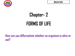 Chapter 2 Forms of Life and types of category.pptx