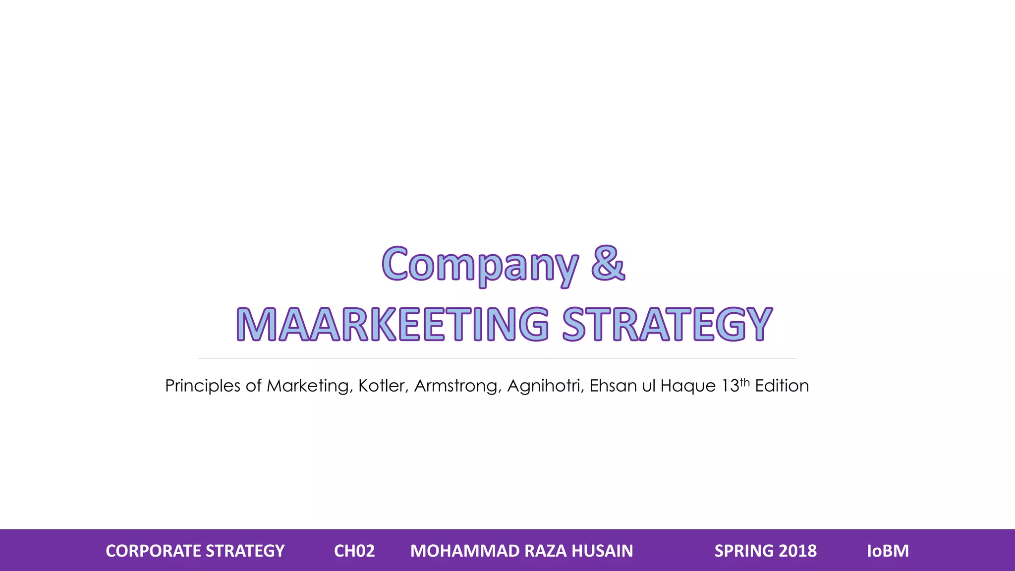 Marketing Basics: Company & Marketing Strategy | PDF