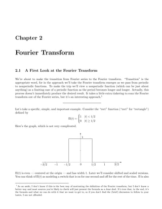 Chapter 2 fourier transform | PDF